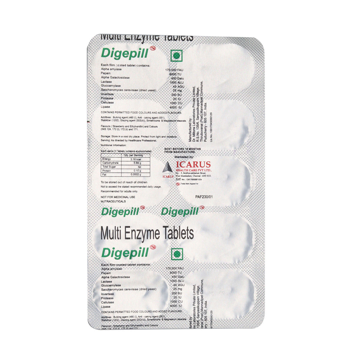 Digepill Tablet 10's Price, Uses, Side Effects, Composition - Apollo ...