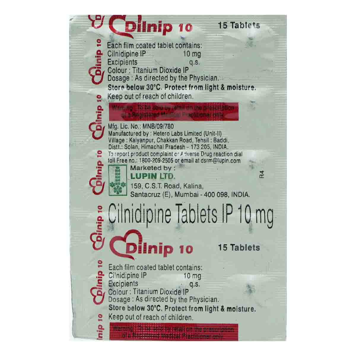 Dilnip 10 Tablet | Uses, Side Effects, Price | Apollo Pharmacy