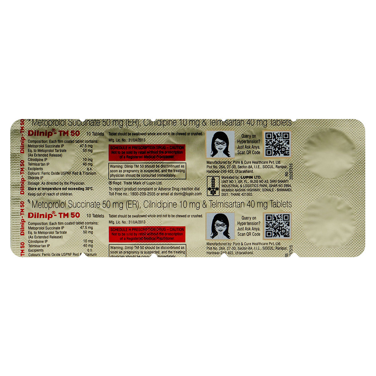 Dilnip-TM 50 Tablet 10's | Uses, Side Effects, Price | Apollo Pharmacy