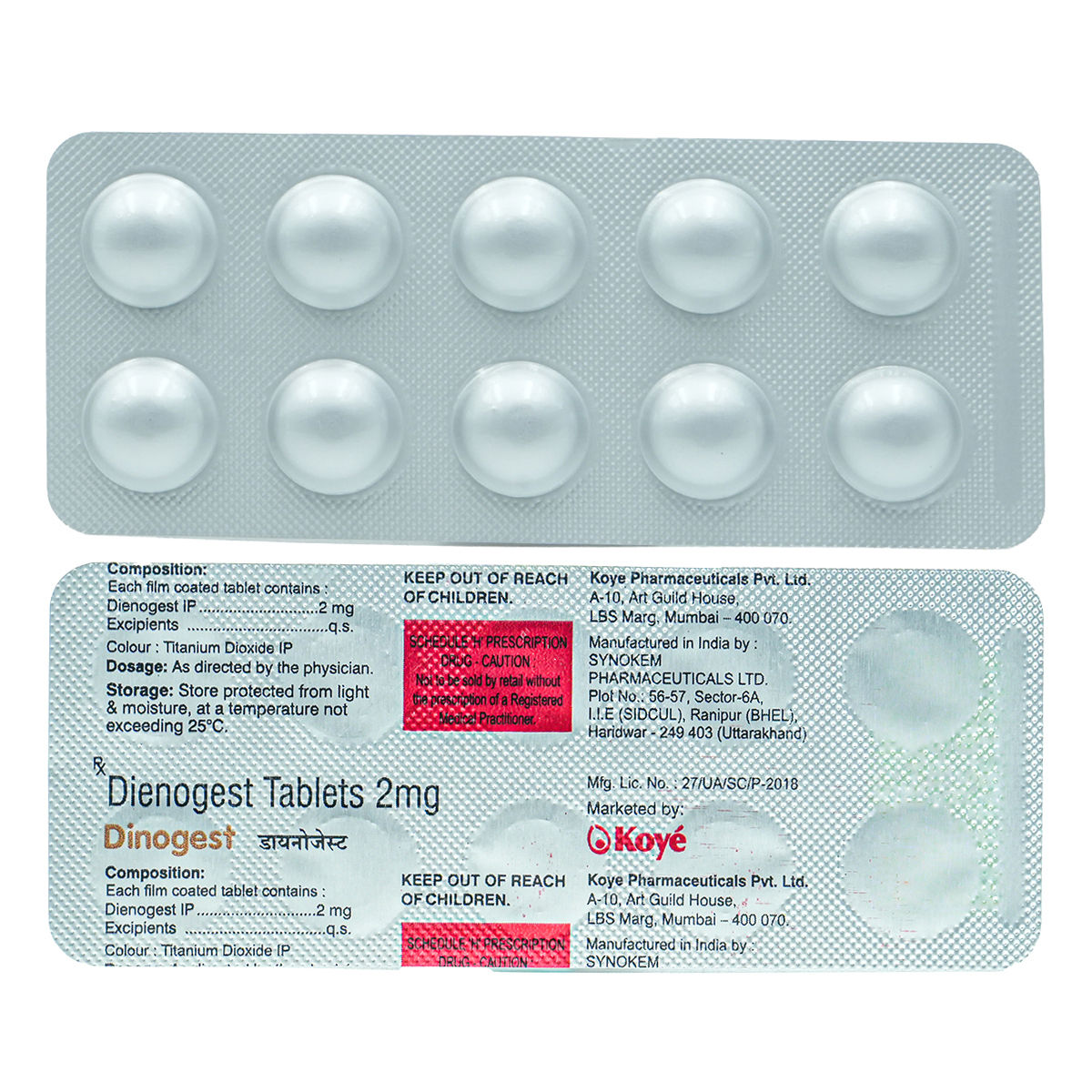 Dinogest Tablet 10's Price, Uses, Side Effects, Composition - Apollo ...