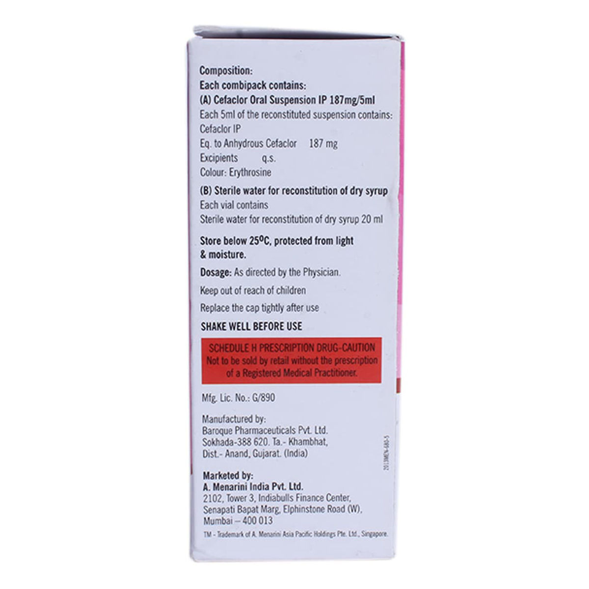 Distaclor 187 mg Syrup 30 ml Price, Uses, Side Effects, Composition ...