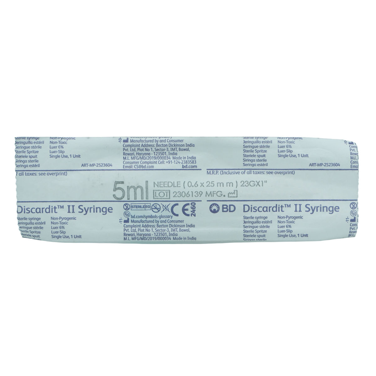 BD Discardit II Syringe 5 ml with Needle 23G | Uses, Side Effects, Price | Apollo Pharmacy