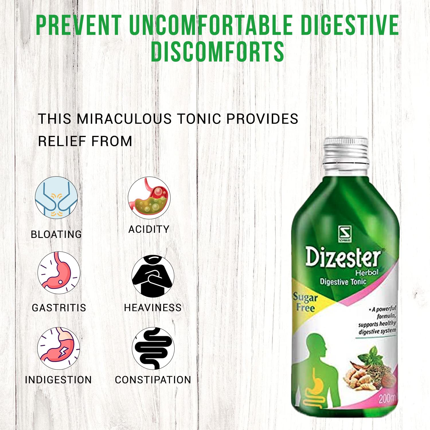 Dizester Herbal Sugar Free Degestive Tonic, 200 ml Price, Uses, Side ...