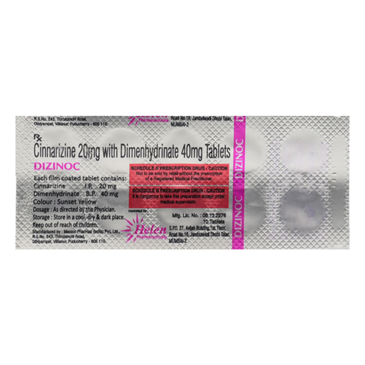 Dizinoc Tablet | Uses, Side Effects, Price | Apollo Pharmacy