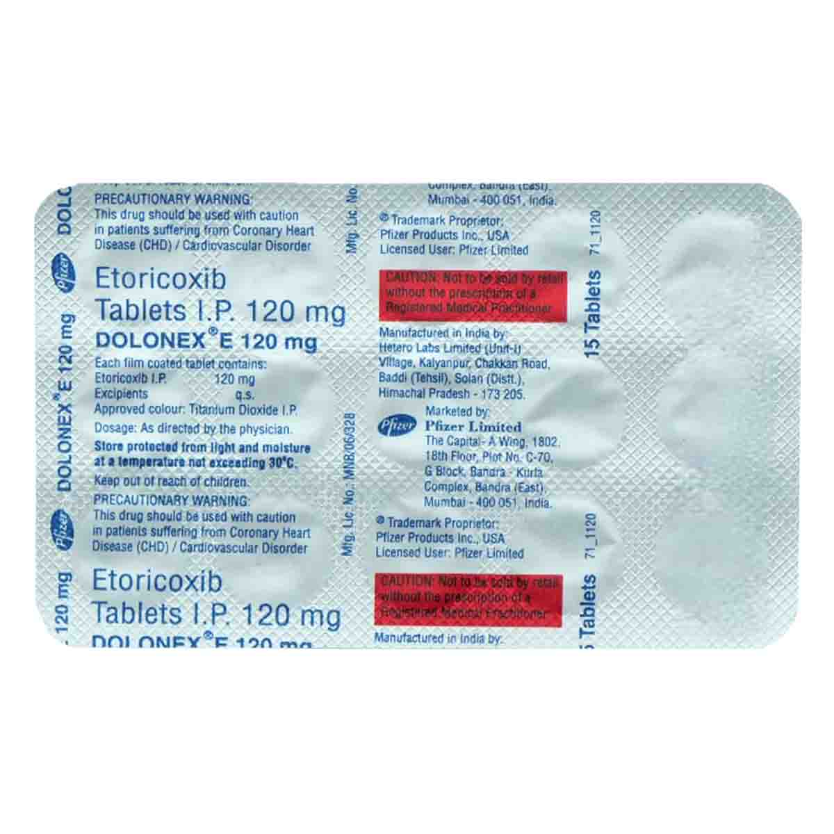 Dolonex E 120 mg Tablet 15's Price, Uses, Side Effects, Composition ...