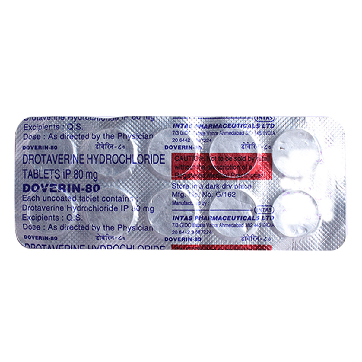 Doverin 80 mg Tablet 10's Price, Uses, Side Effects, Composition ...