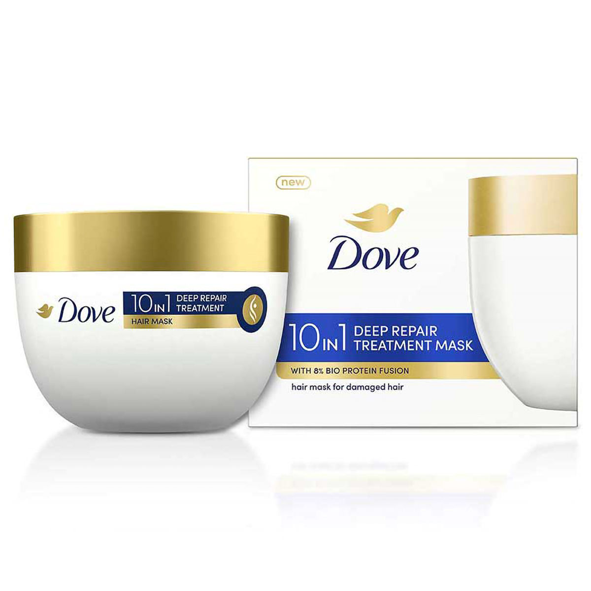 Buy Dove 10 In 1 Deep Repair Treatment Hair Mask, 300 ml | 19 Minutes ...