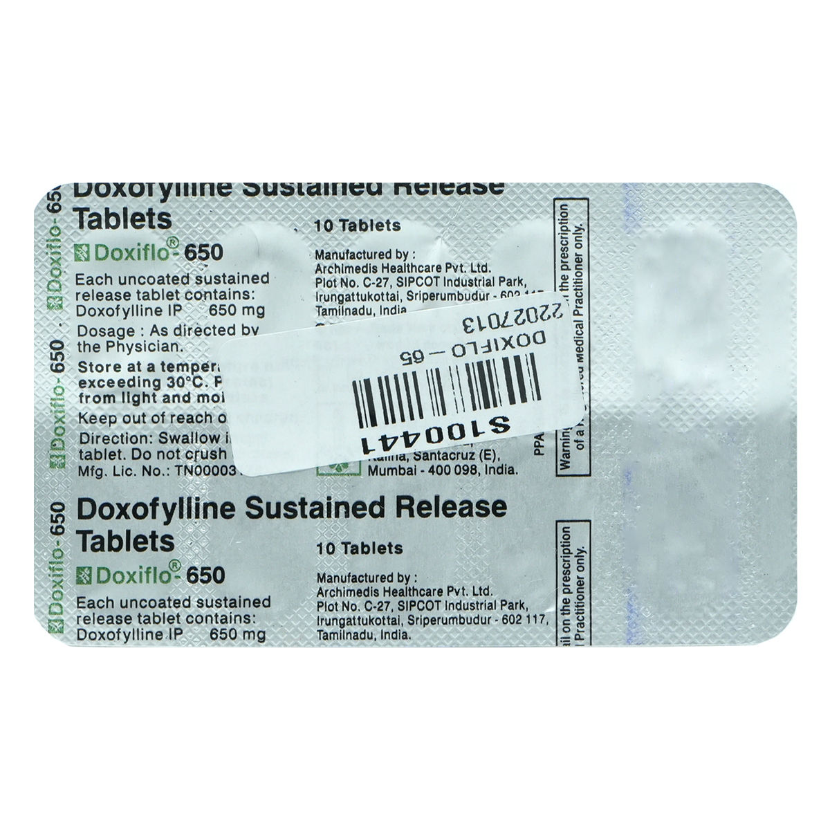 Doxiflo 650 Tablet | Uses, Side Effects, Price | Apollo Pharmacy