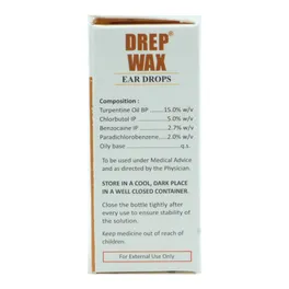 Drep Wax Ear Drops | Uses, Side Effects, Price | Apollo Pharmacy