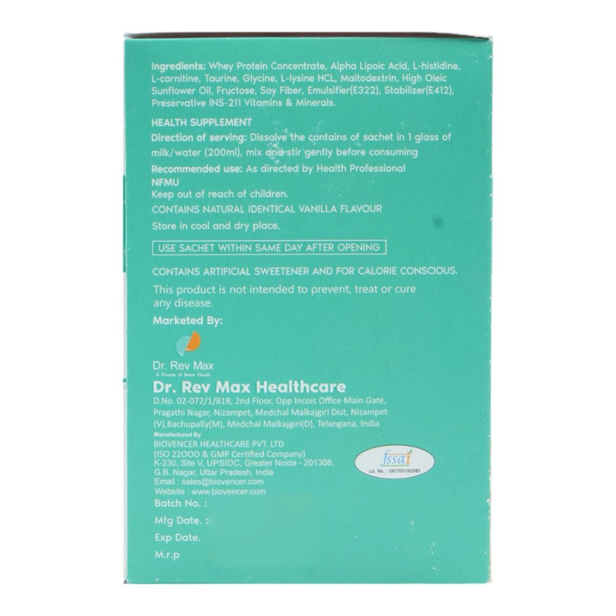 Drm Protin-LP Vanilla Sachet 30 gm Price, Uses, Side Effects ...