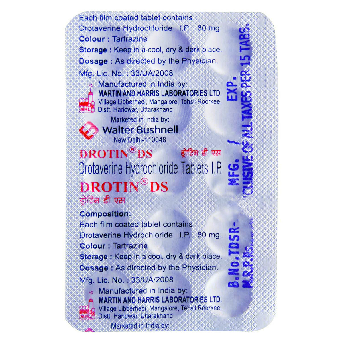 Drotin DS Tablet 15's Price, Uses, Side Effects, Composition - Apollo ...