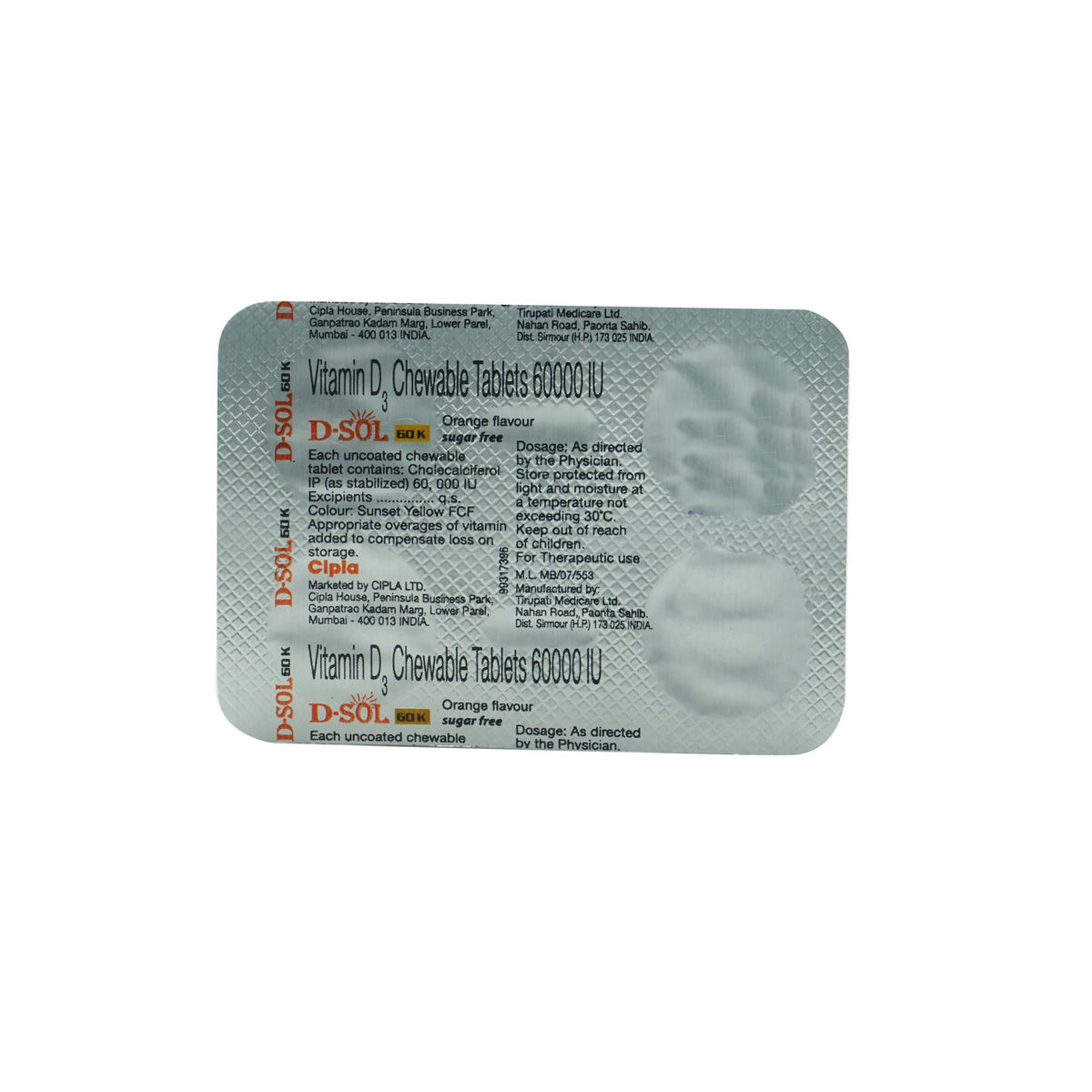 DSOL 60K Tablet | Uses, Side Effects, Price | Apollo Pharmacy