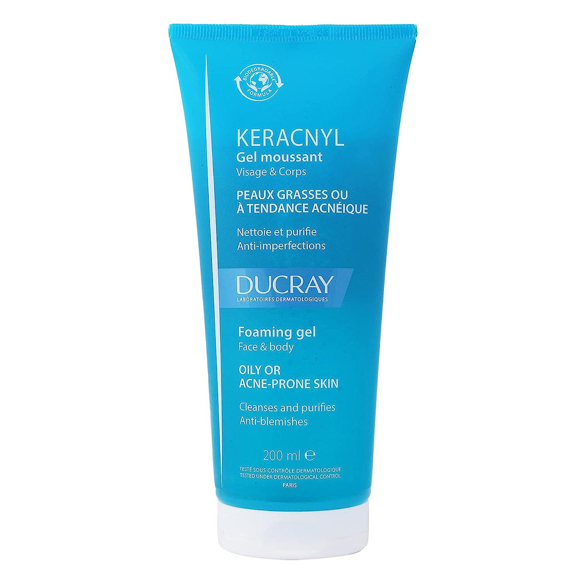 Buy Ducray Keracnyl Gel Moussant Foaming Gel 200 ml | 19 Minutes ...