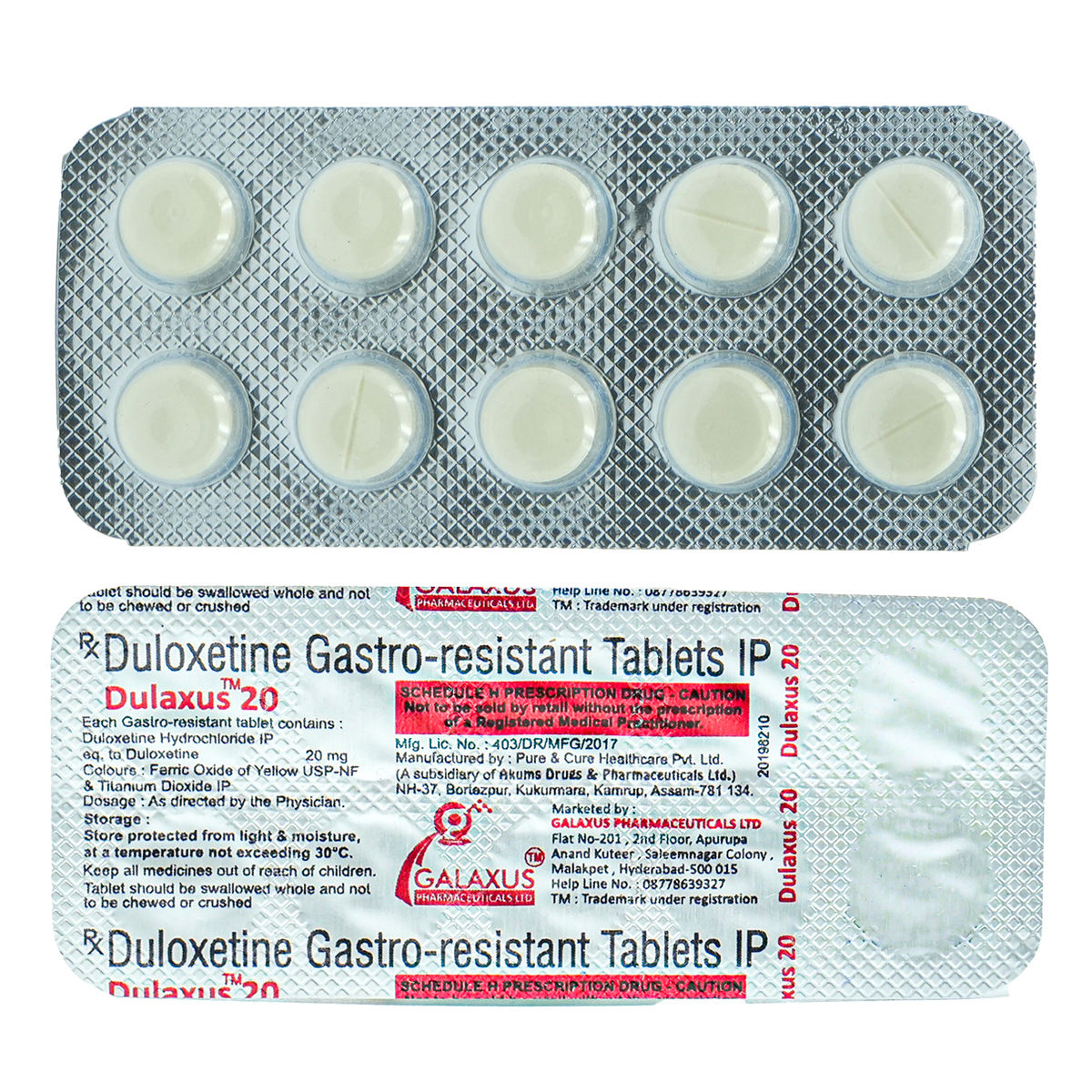 Dulaxus-20Mg Tablet | Uses, Side Effects, Price | Apollo Pharmacy