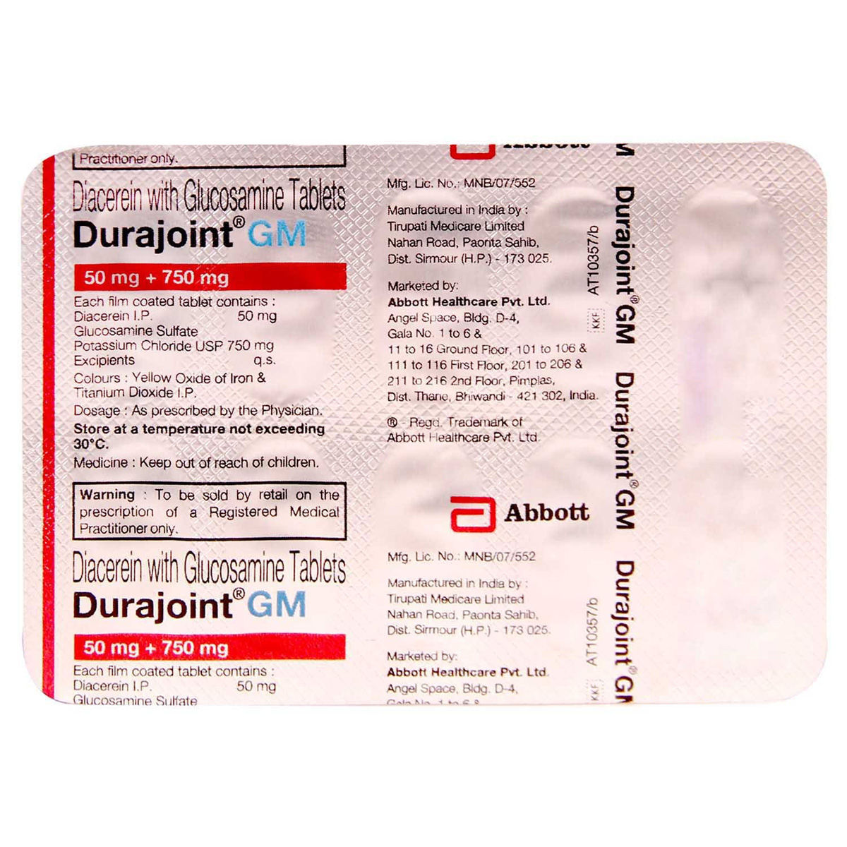 Durajoint GM Tablet 10's Price, Uses, Side Effects, Composition ...
