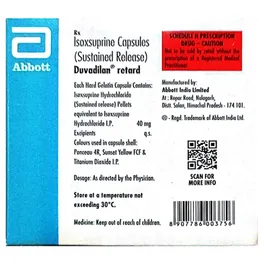 Duvadilan Retard 40 Capsule 15's | Uses, Side Effects, Price | Apollo ...