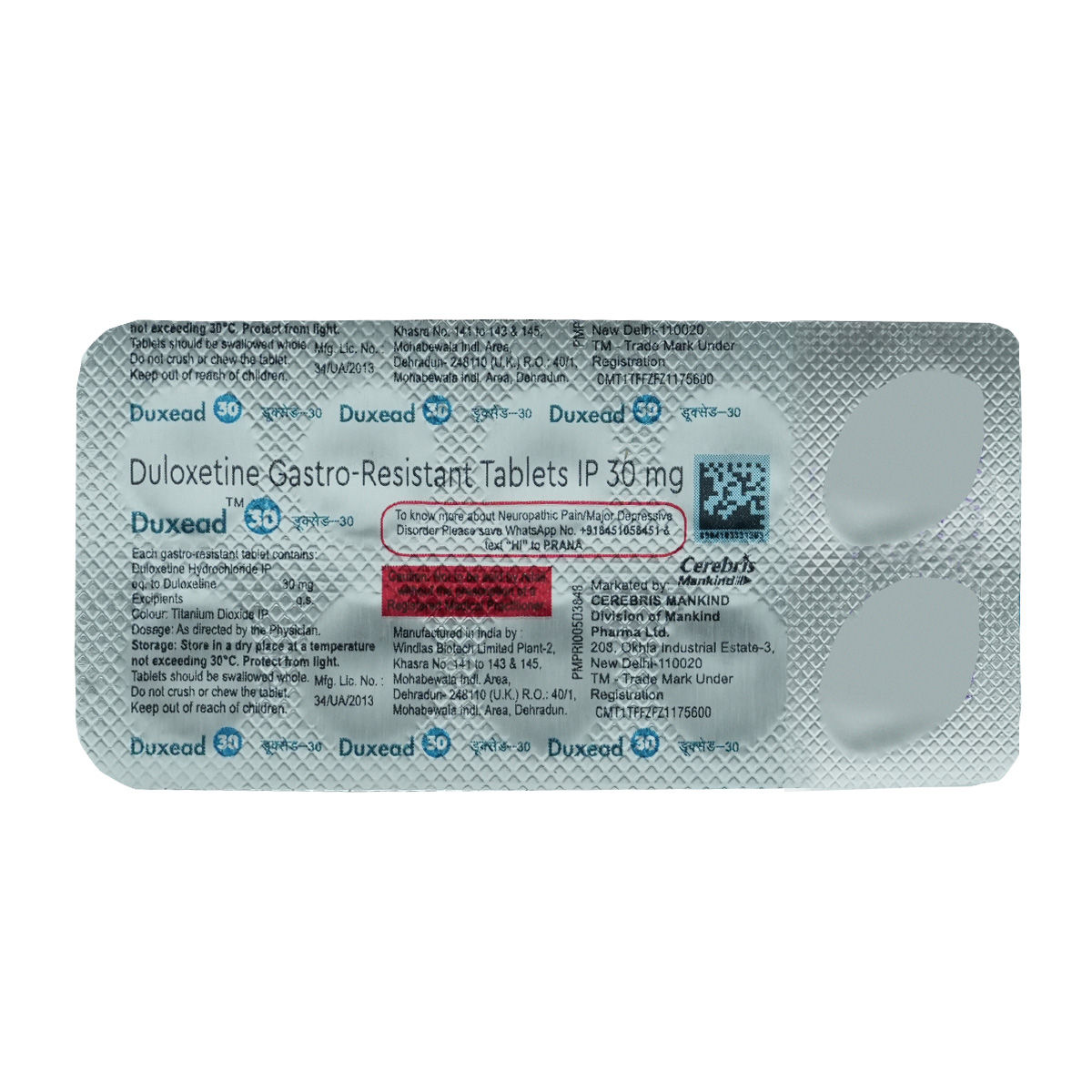 Duxead 30 Tablet 10's Price, Uses, Side Effects, Composition - Apollo ...
