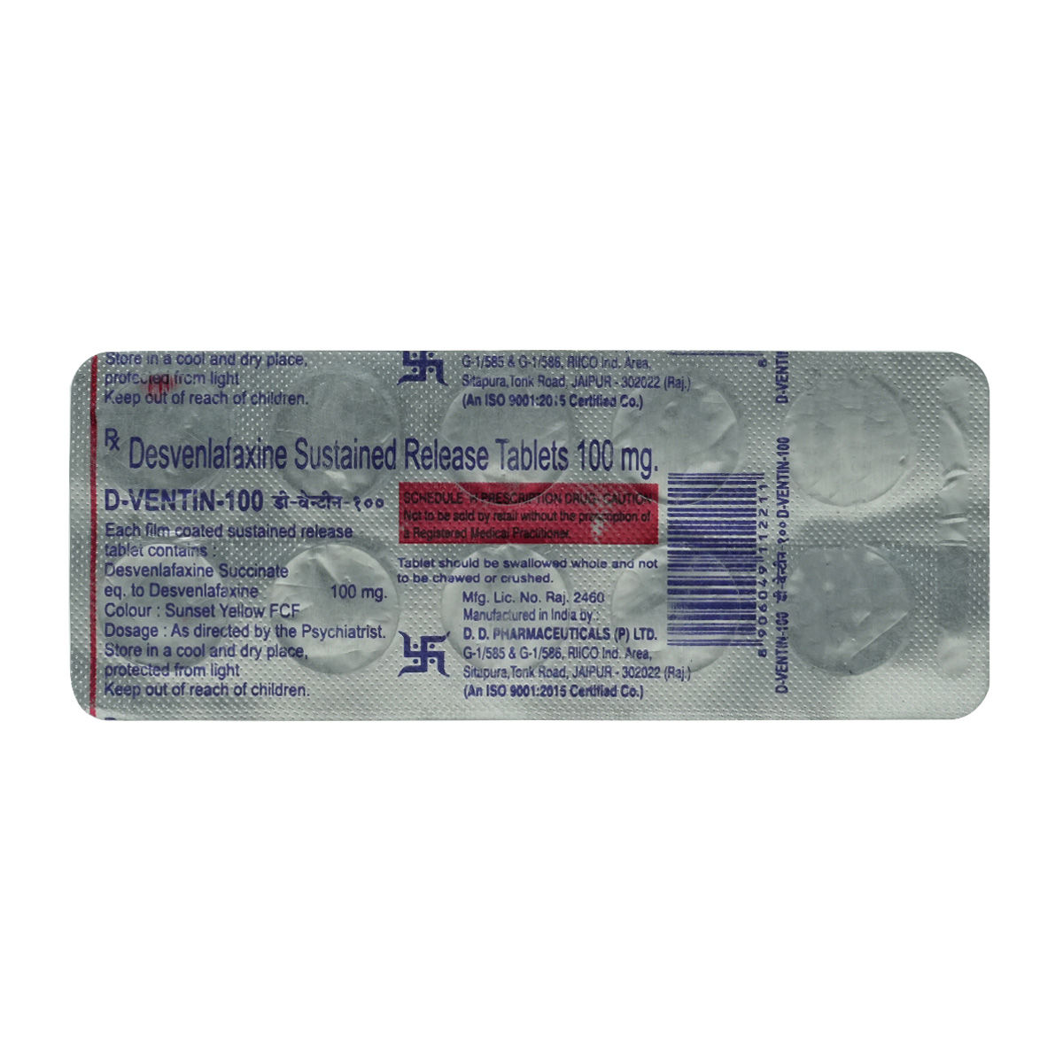 D-Ventin-100mg Sr Tablet | Uses, Side Effects, Price | Apollo Pharmacy