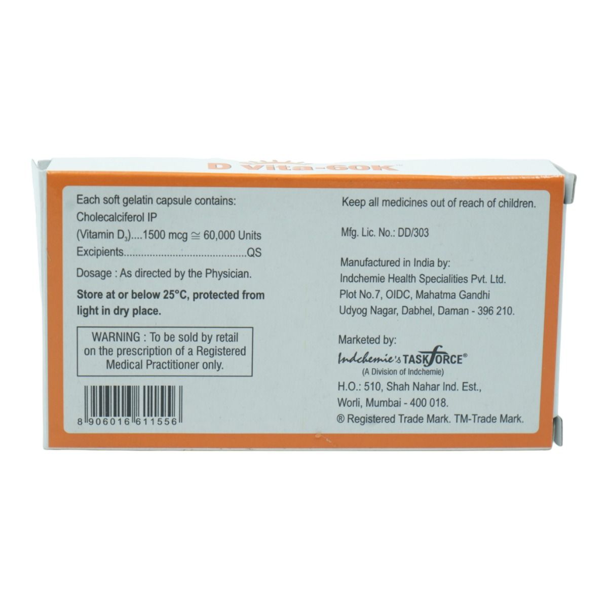 D Vita-60K Capsule 8's Price, Uses, Side Effects, Composition - Apollo ...