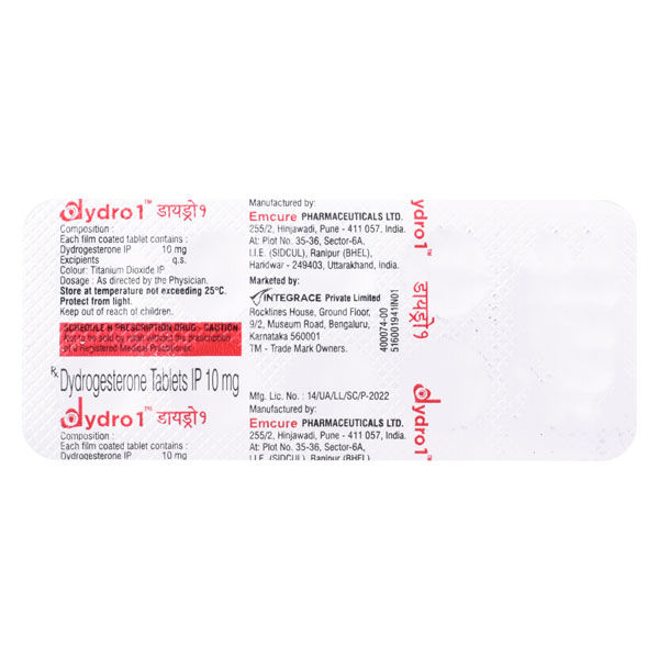 Dydro 1 Tablet | Uses, Side Effects, Price | Apollo Pharmacy