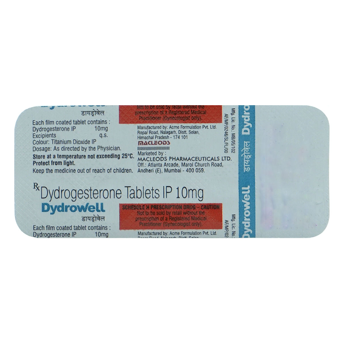 Dydrowell 10 Tablet 10's Price, Uses, Side Effects, Composition ...