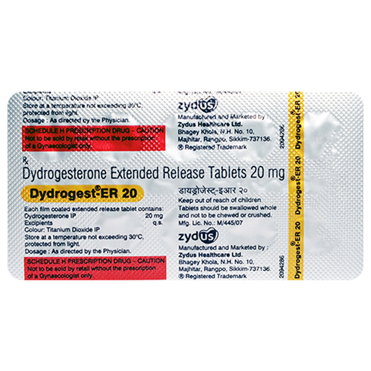 Dydrogest-ER 20 Tablet | Uses, Side Effects, Price | Apollo Pharmacy