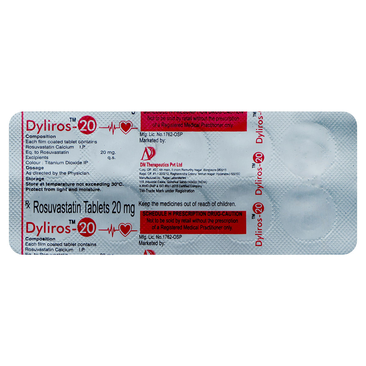 Dyliros-20 Tablet 10's | Uses, Side Effects, Price | Apollo Pharmacy
