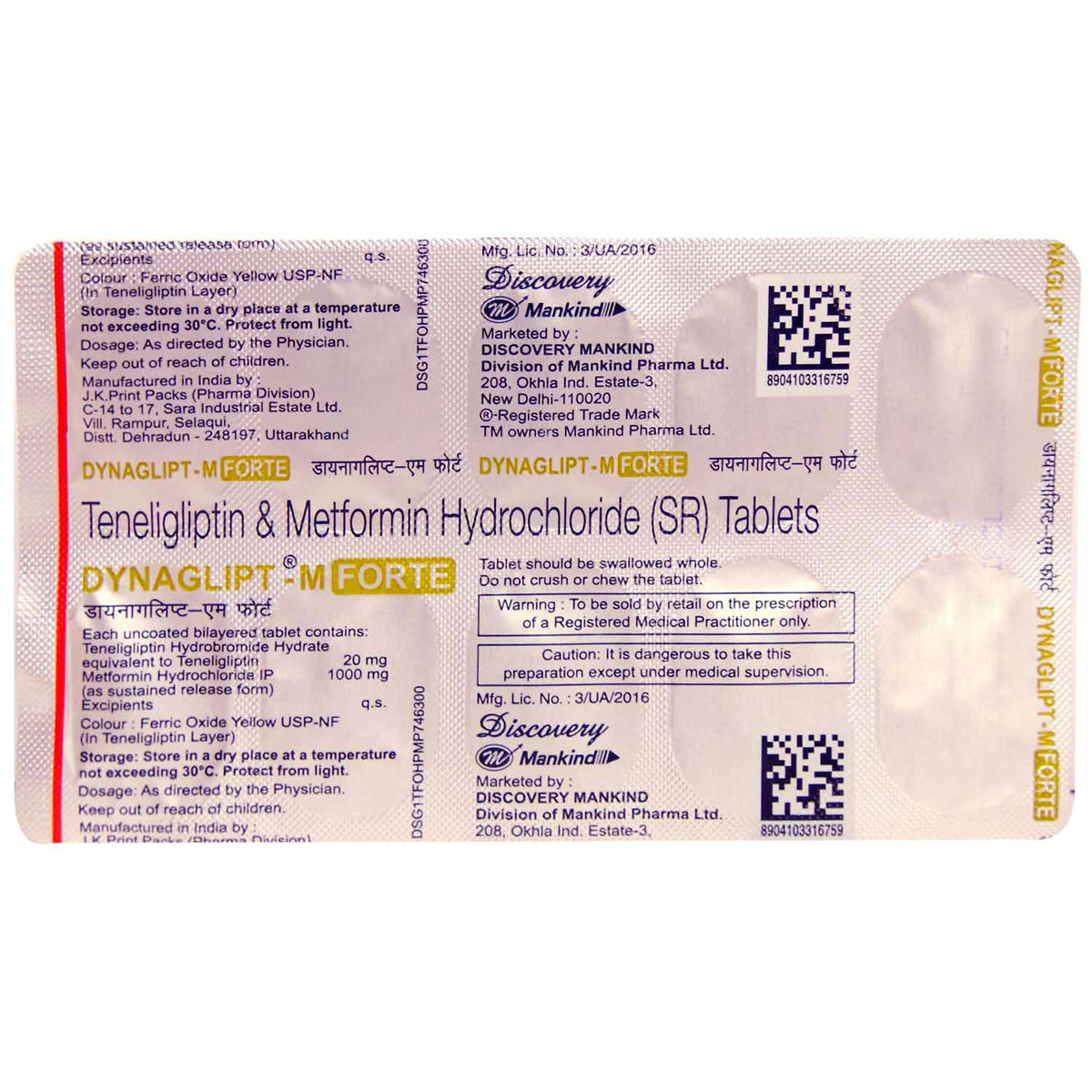 Dynaglipt-M Forte Tablet | Uses, Side Effects, Price | Apollo Pharmacy