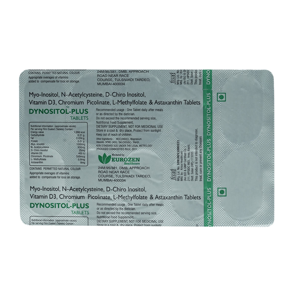 Dynositol-Plus Tablet | Uses, Side Effects, Price | Apollo Pharmacy