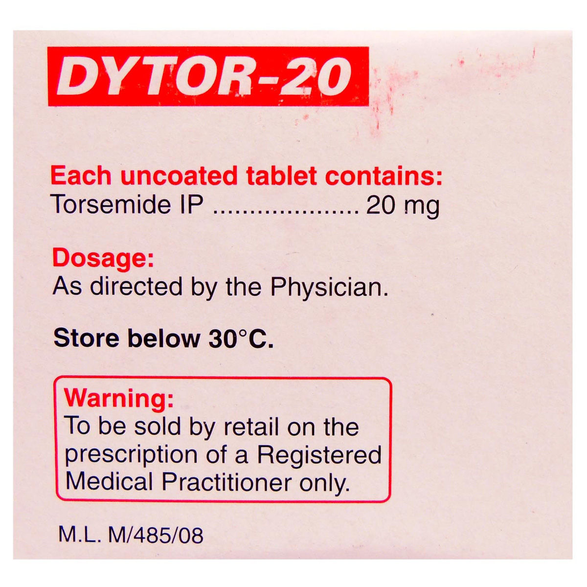 Dytor-20 Tablet | Uses, Side Effects, Price | Apollo Pharmacy