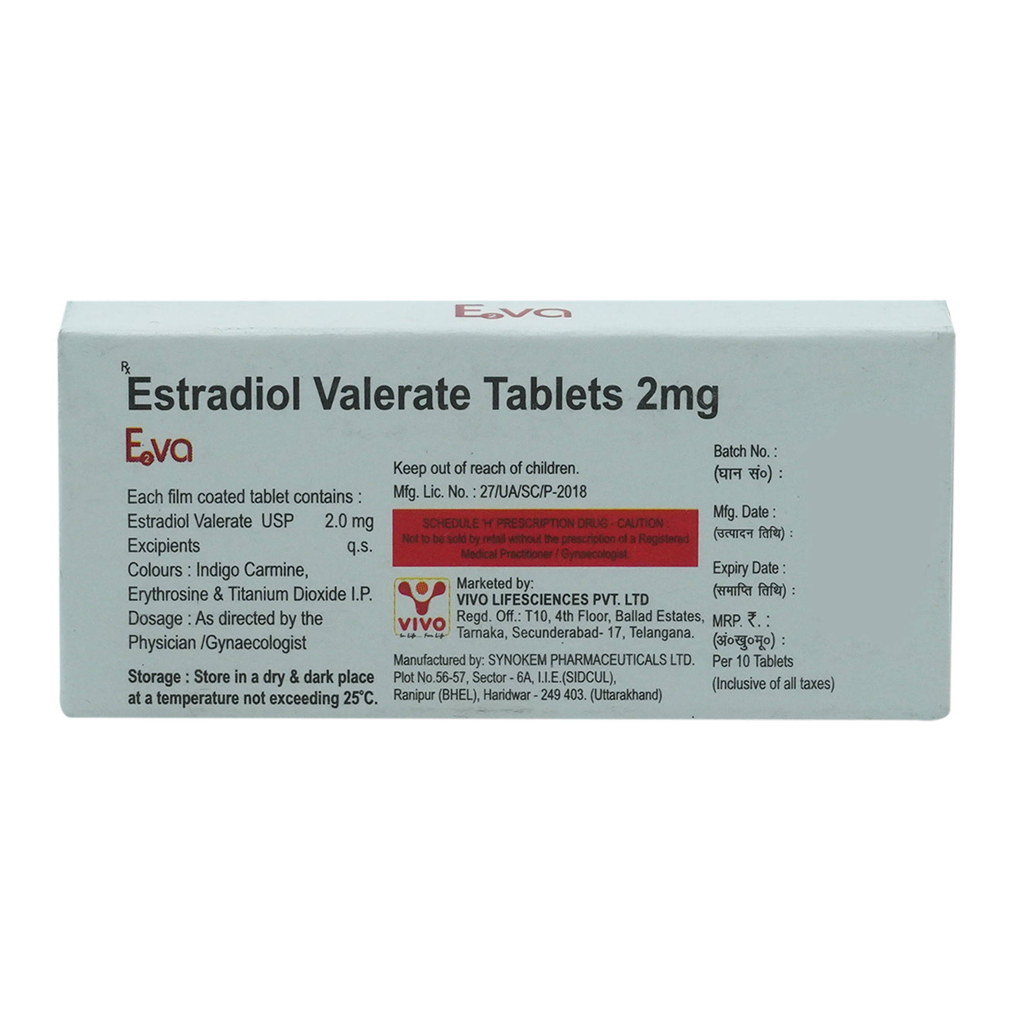 E2va 2 mg Tablet 10's Price, Uses, Side Effects, Composition - Apollo ...