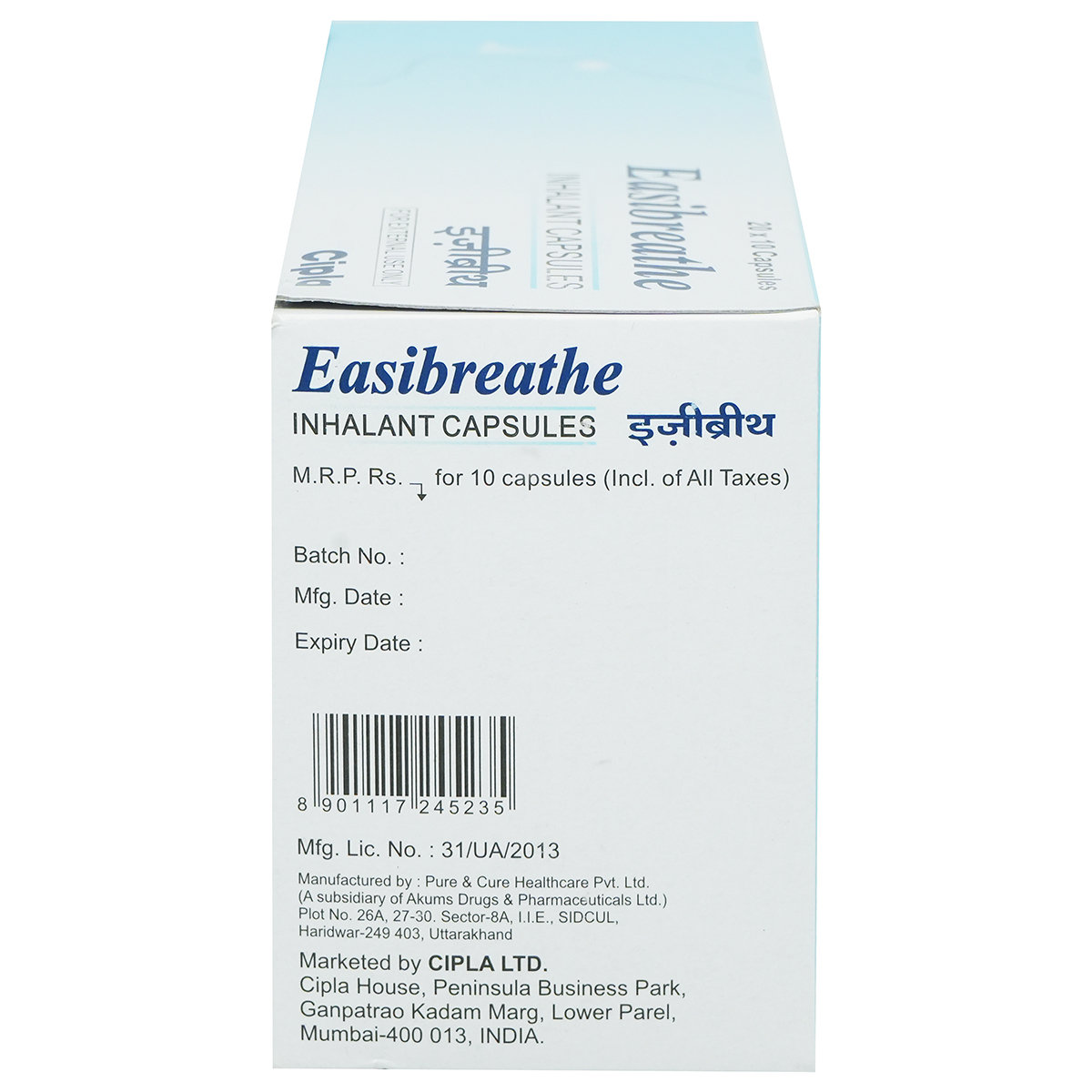 Buy Easibreathe Inhalant Capsule | 19 Minutes Delivery | Apollo Pharmacy