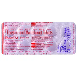 Ebast-M Tablet | Uses, Side Effects, Price | Apollo Pharmacy
