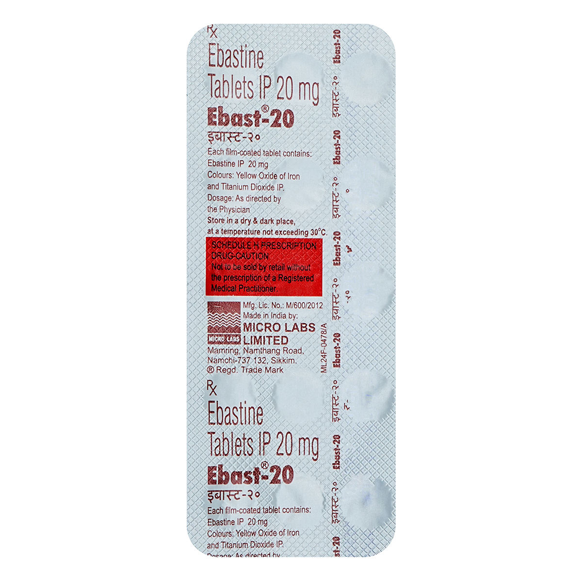 Ebast-20 Tablet | Uses, Side Effects, Price | Apollo Pharmacy
