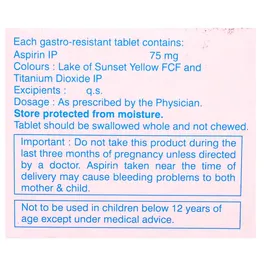 Ecosprin 75 Tablet | Uses, Side Effects, Price | Apollo Pharmacy