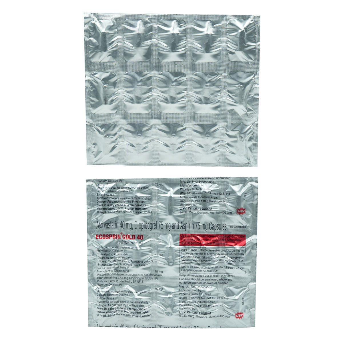 Ecosprin Gold 40 Capsule | Uses, Side Effects, Price | Apollo Pharmacy