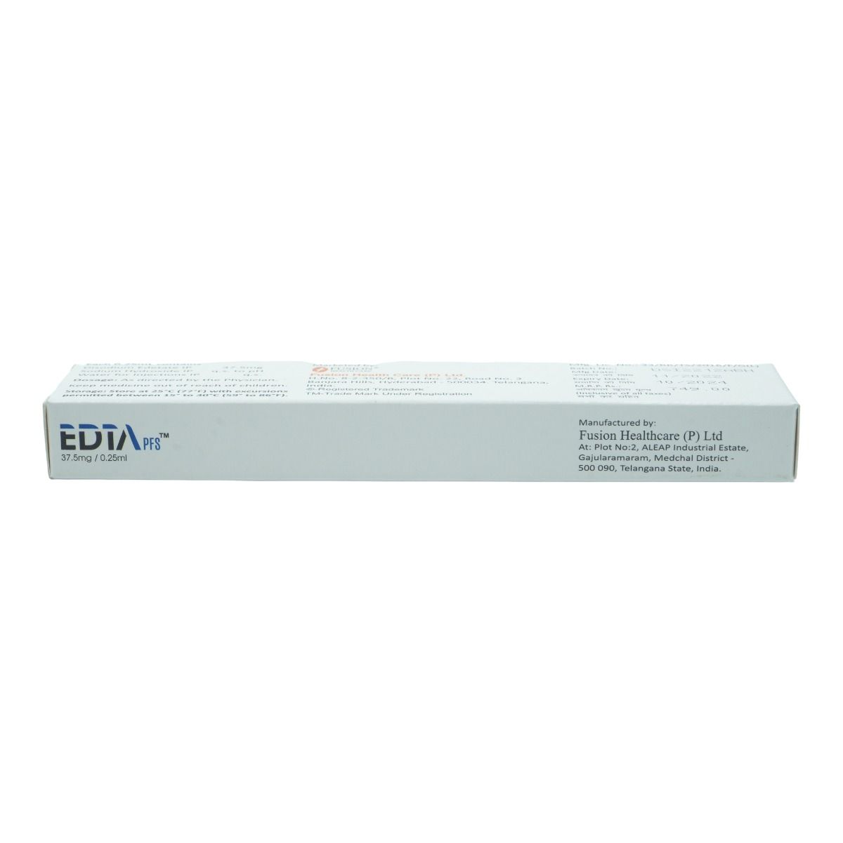 EDTA Pfs 37.5 mg/0.25 ml Injection 1's Price, Uses, Side Effects ...