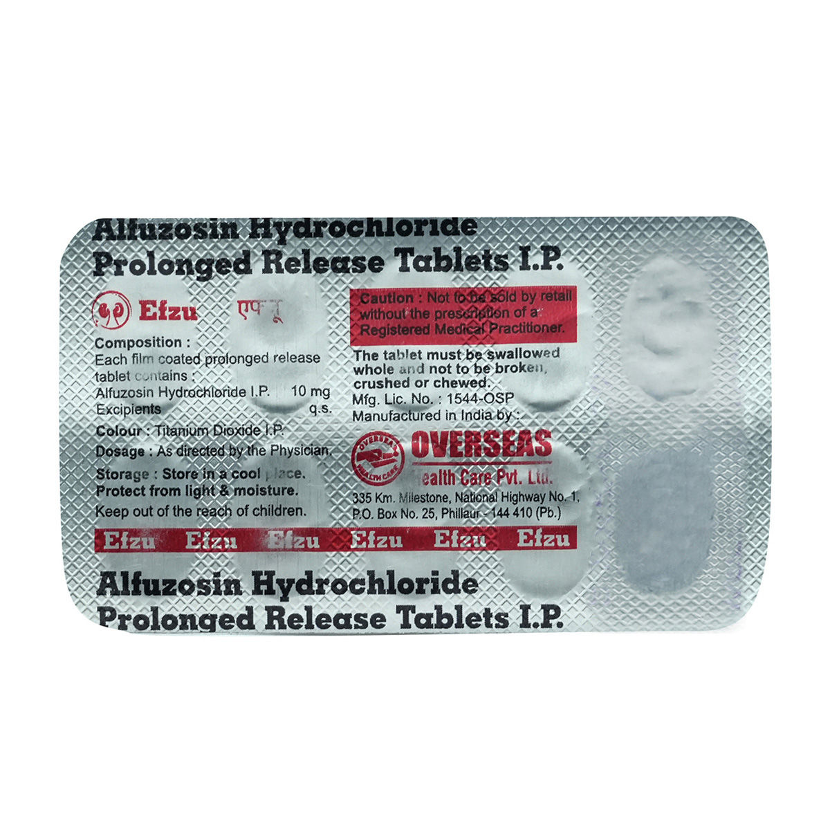 Efzu 10 mg Tablet | Uses, Side Effects, Price | Apollo Pharmacy