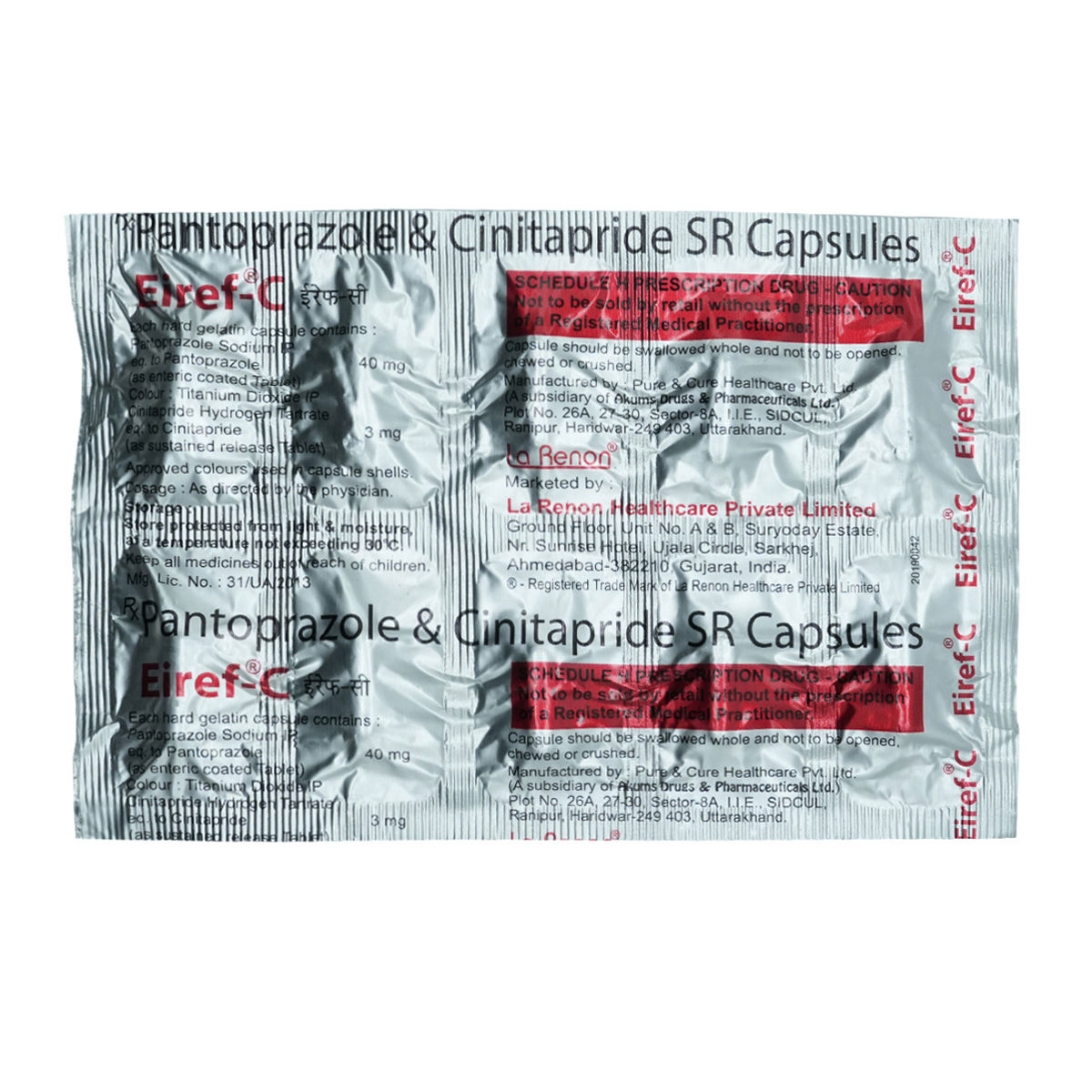 Eiref-C 40/3 Cap | Uses, Side Effects, Price | Apollo Pharmacy