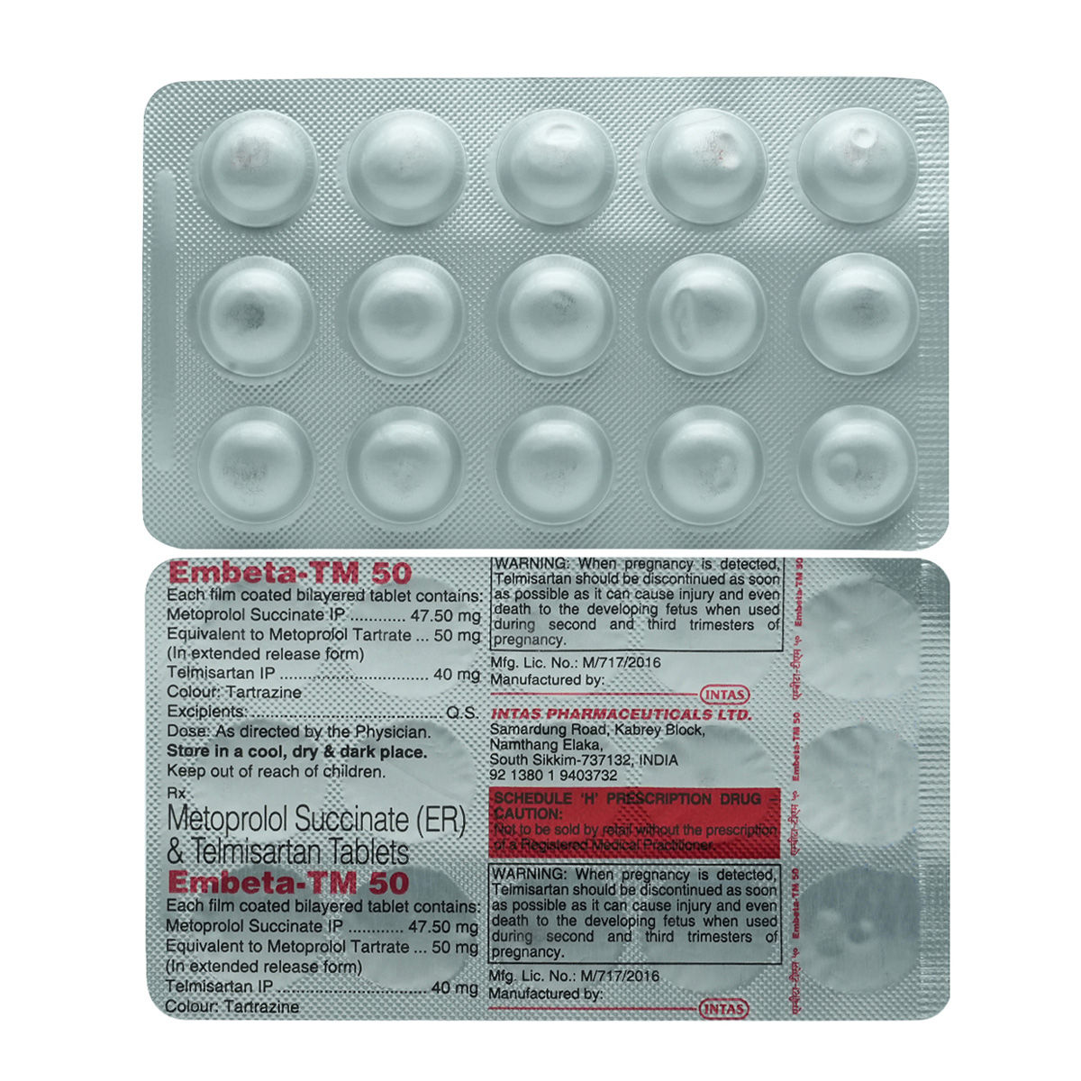 Embeta-TM 50 Tablet 15's Price, Uses, Side Effects, Composition ...