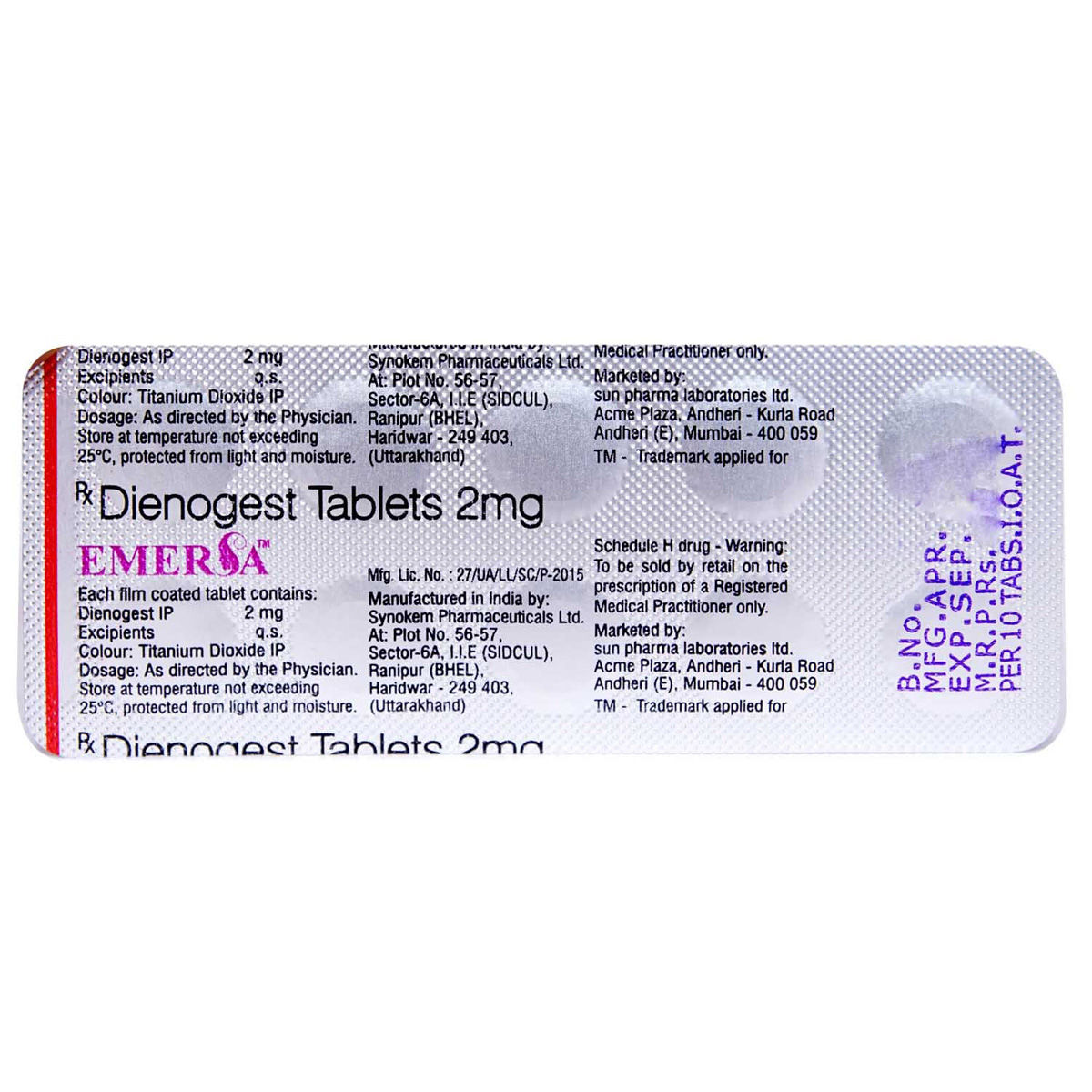 Emersa Tablet 10's Price, Uses, Side Effects, Composition - Apollo Pharmacy