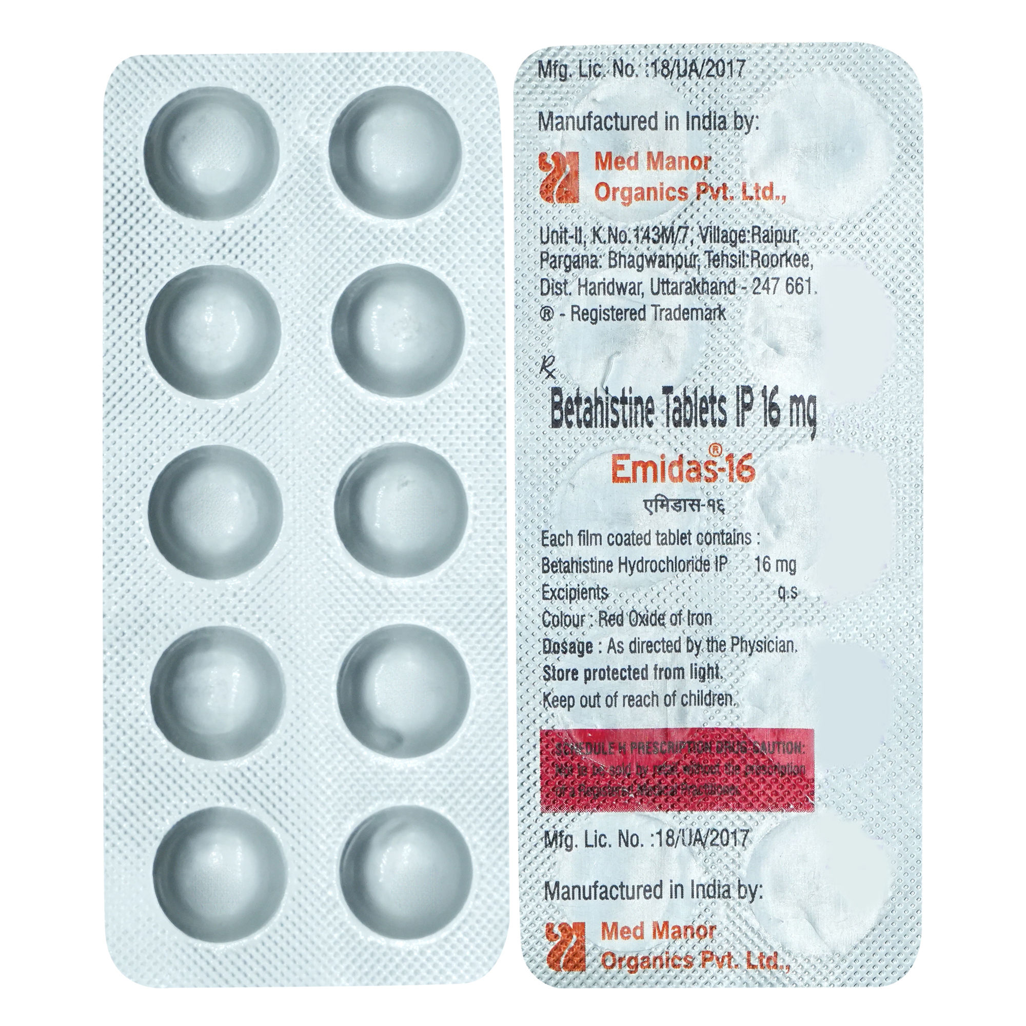 Emidas Tablet 10's Price, Uses, Side Effects, Composition - Apollo Pharmacy