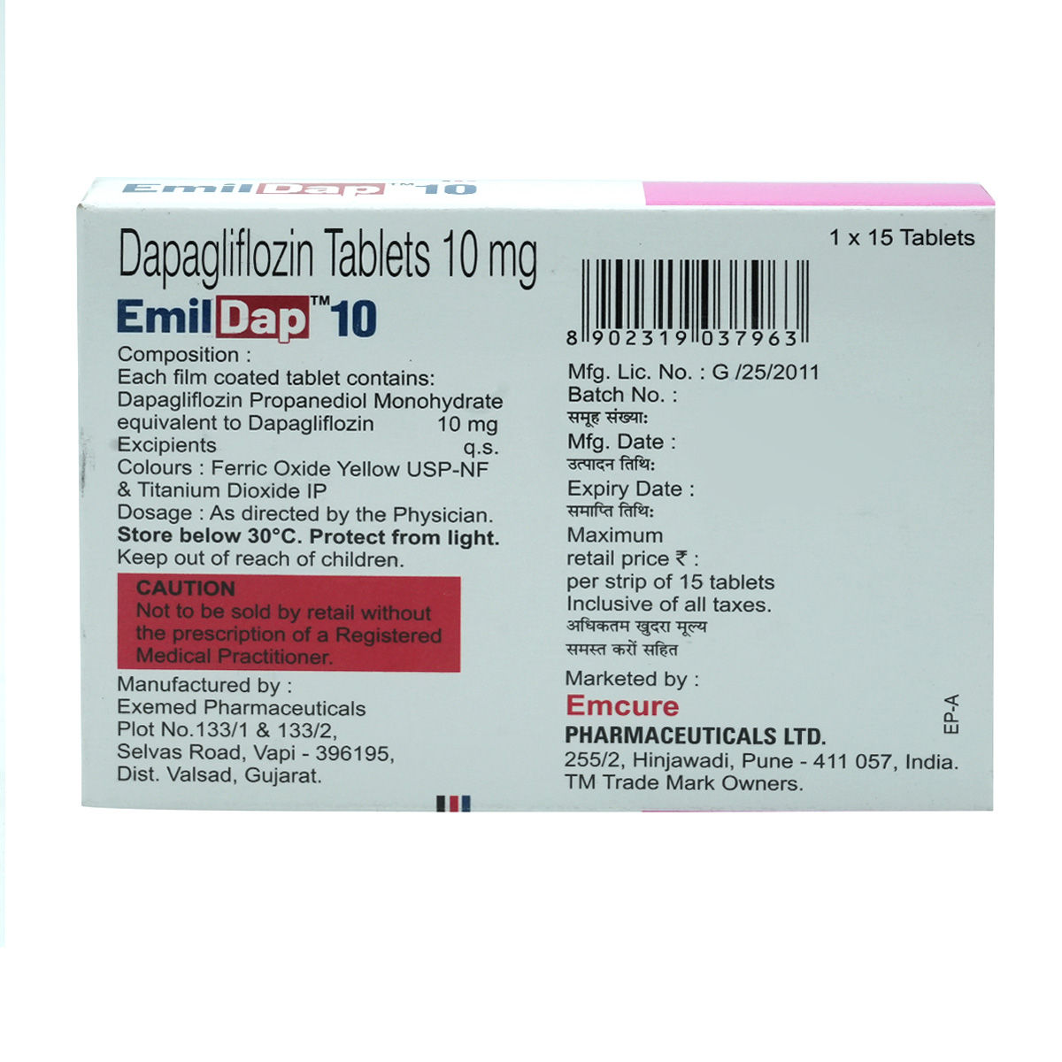 Emildap 10 Tablet 15's Price, Uses, Side Effects, Composition - Apollo ...