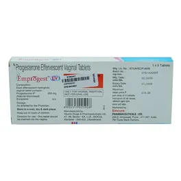 Emprogest EV 200 Tablet | Uses, Side Effects, Price | Apollo Pharmacy