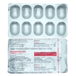 Emsita M 50/1000 mg Tablet | Uses, Side Effects, Price | Apollo Pharmacy