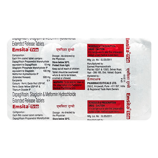 Emsita-Trio Tablet | Uses, Side Effects, Price | Apollo Pharmacy