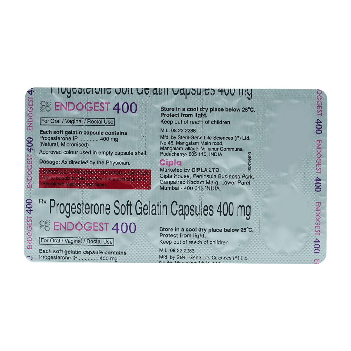 Endogest 400 Capsule 10's Price, Uses, Side Effects, Composition ...