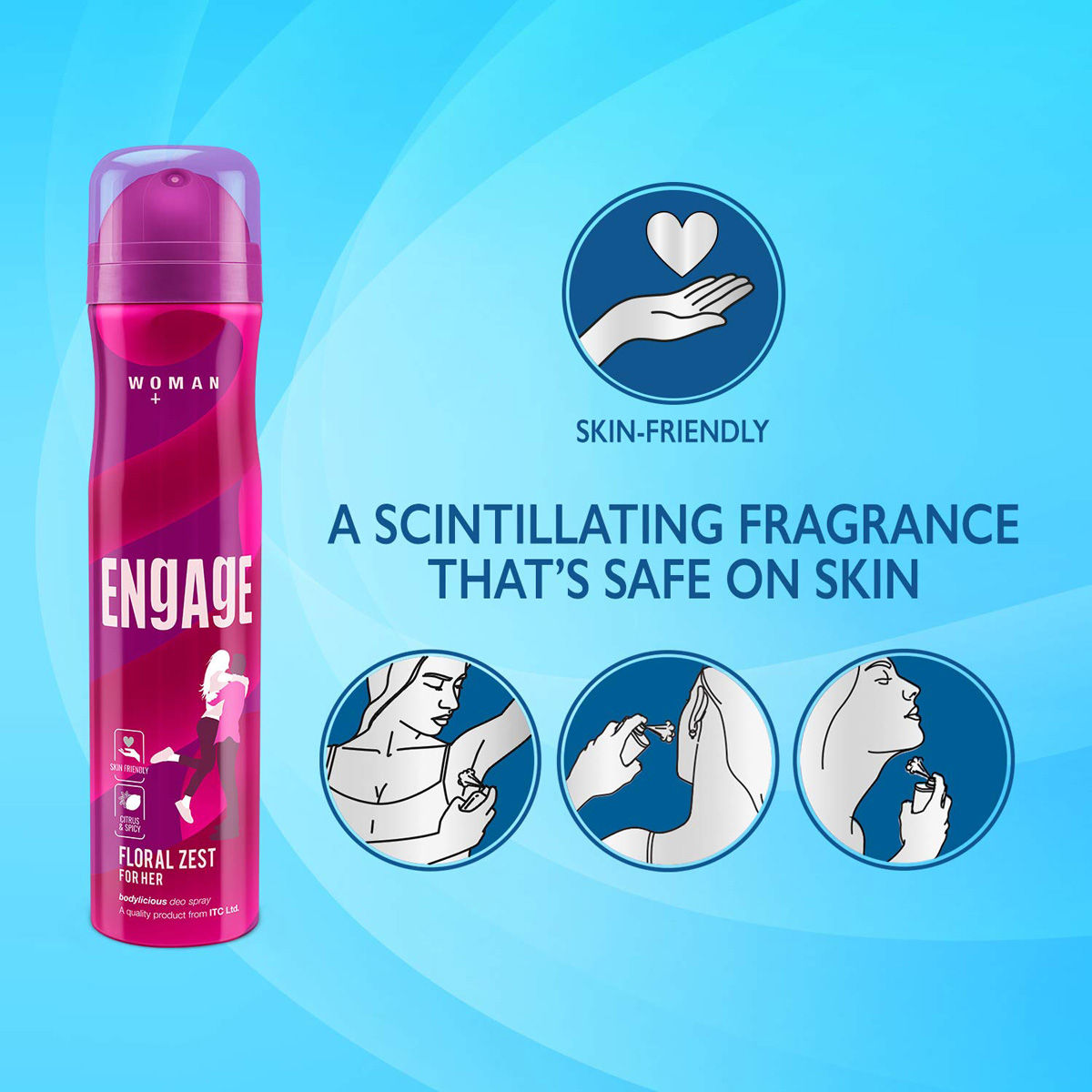 Engage Floral Zest Bodylicious Deo Spray for Women, 150 ml Price, Uses ...