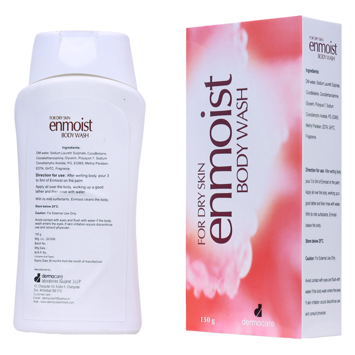 Enmoist Body Wash, 220 ml Price, Uses, Side Effects, Composition ...