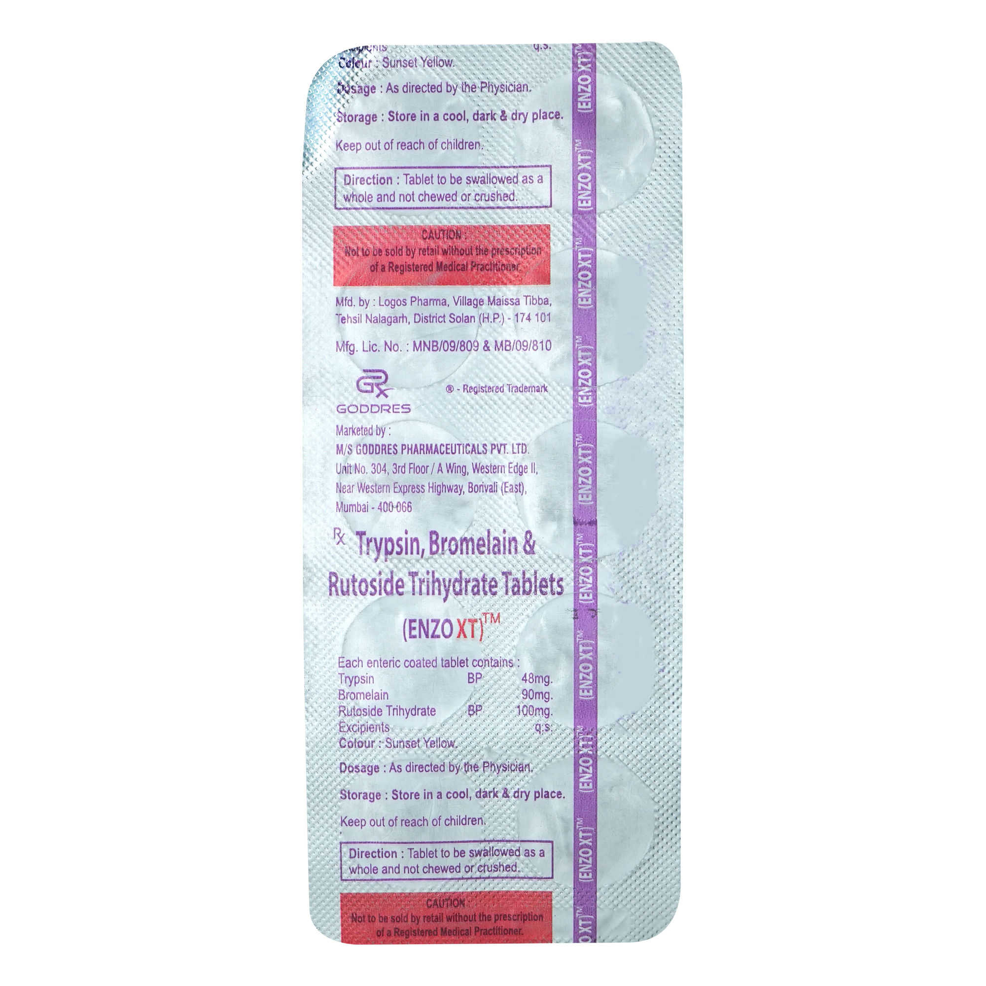 Enzo XT Tablet 10's Price, Uses, Side Effects, Composition - Apollo ...